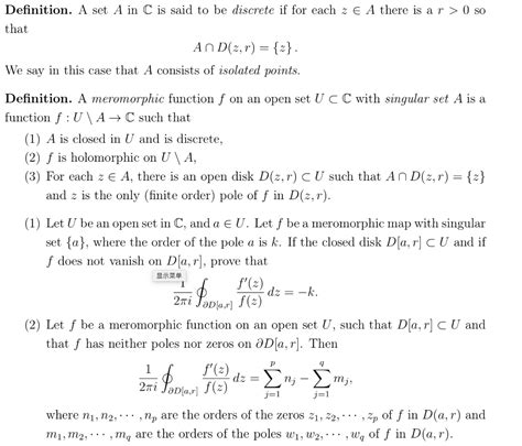 Solved Definition A Set A In C Is Said To Be Discrete If Chegg Com