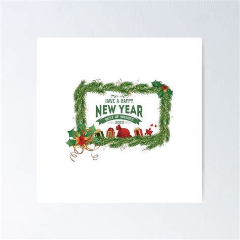 Happy New Year Poster For Sale By Leefs Redbubble