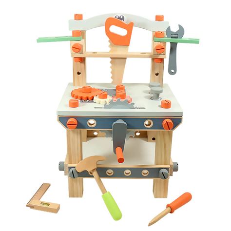 Set Banc De Lucru Cu Scule Din Lemn Magazine Pentru Copii Antoshka