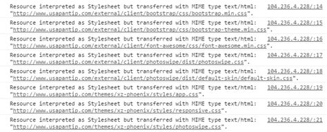 Php Resource Interpreted As Stylesheet But Transferred With Mime Type
