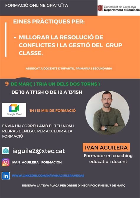 Taller Online Gratuït Eines Pràctiques De Resolució De Conflictes I
