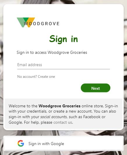 Woodgrove Groceries 演示概述 Microsoft Entra External Id Microsoft Learn