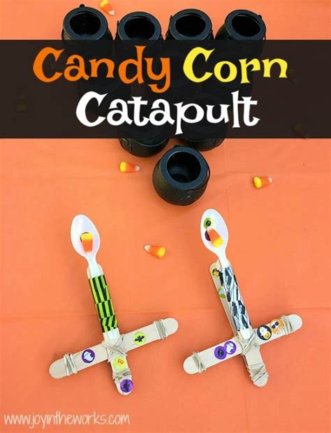 Candy Corn Catapult For Halloween Joy In The Works
