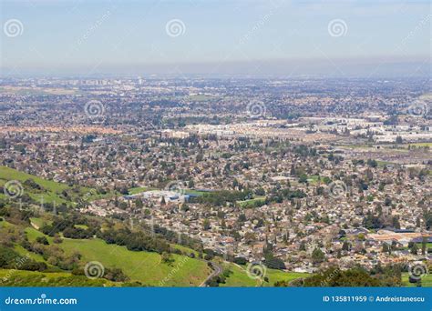 Aerial View Of San Jose From Santa Teresa County Park On A Clear Day