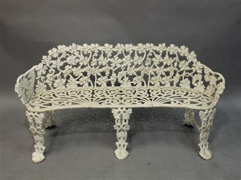 15862 Large Vintage Cast Iron Bench Revival Antiques