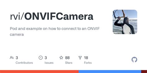 Github Rvi Onvifcamera Pod And Example On How To Connect To An Onvif Camera