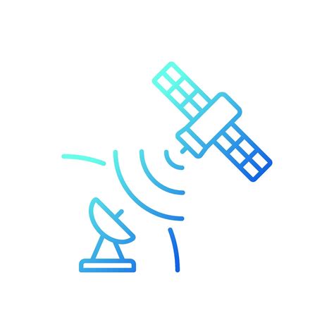 Satellite Signal Gradient Linear Vector Icon Telecommunications Network Signal Receiving Dish