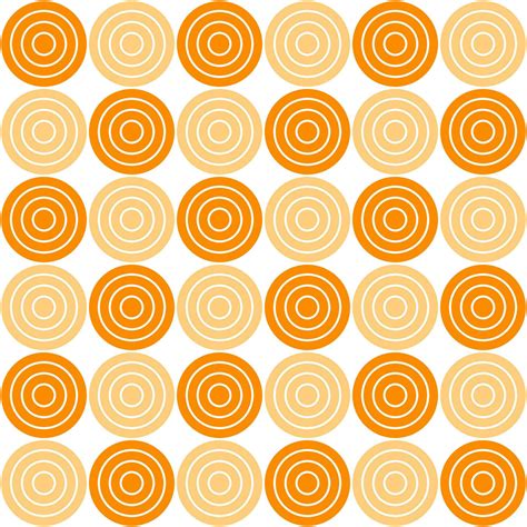 Orange Circle Pattern Circle Vector Seamless Pattern Decorative