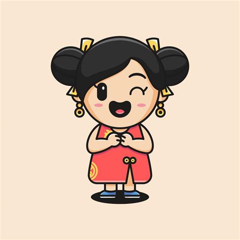 Beautiful Chinese Girl 11123642 Vector Art At Vecteezy