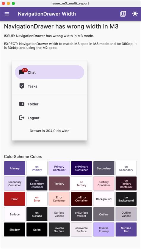 Material3 Spec Navigationdrawer Has Wrong Width · Issue 123380
