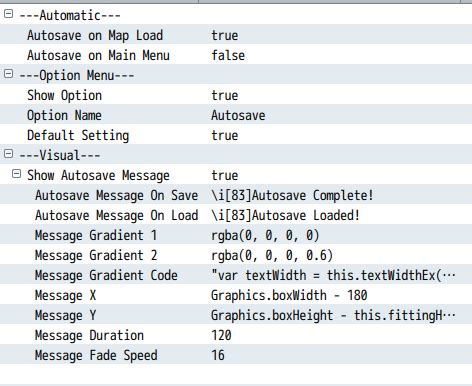 RMMV Yanfly Autosave Don T Work For Me RPG Maker Forums