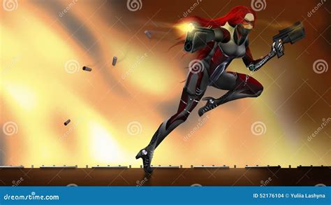 Ww2 Pin Up Girl Soldier Pose Vector Illustration