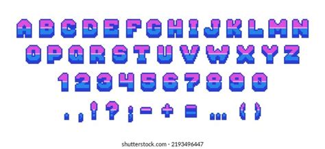 Retro Pixel Font 8 Bit Arcade Stock Illustration 2193496447 Shutterstock