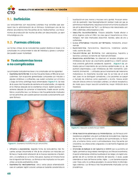 Toxicodermias Definición Y Clasificación Manual Cto Medicina 14ª Ed