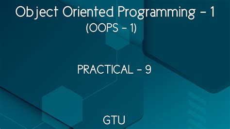 Oop 1 Practical 9 Java Gtu Youtube