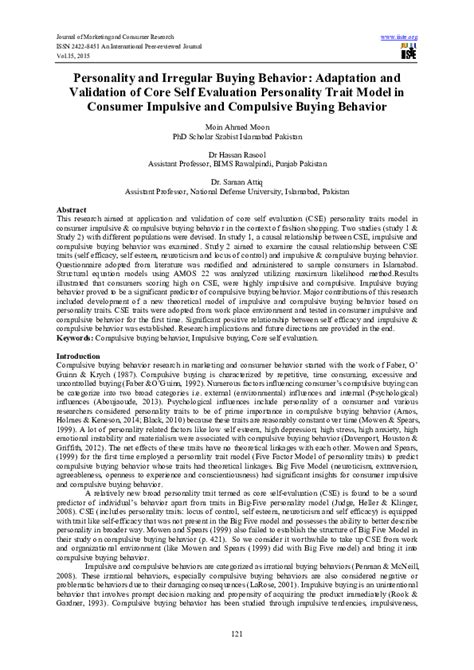 Pdf Concept Of Self Esteem In Consumer Behavior A Literature Review