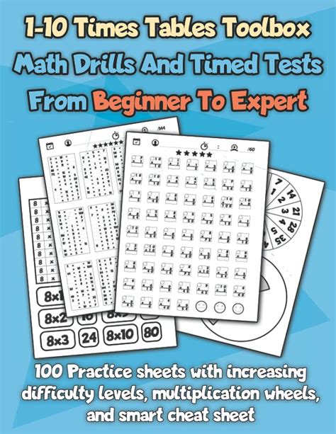 Buy 1 10 Times Tables Toolbox Math Drills And Timed Tests From Beginner To Expert 100 Practice