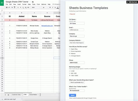 Simple Crm Spreadsheet Within Spreadsheet Crm How To Create A Customizable Crm With Google