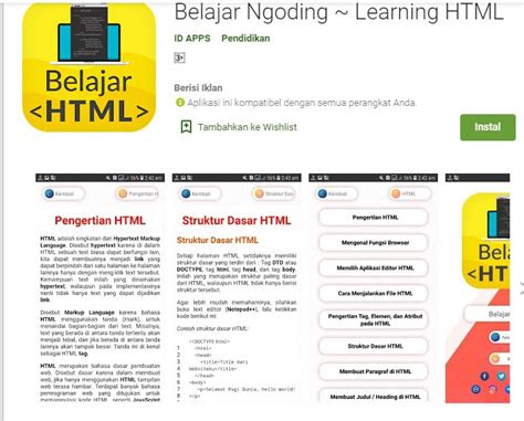 Aplikasi Belajar Coding Atau Pemrograman Terbaik Di Android Kaca