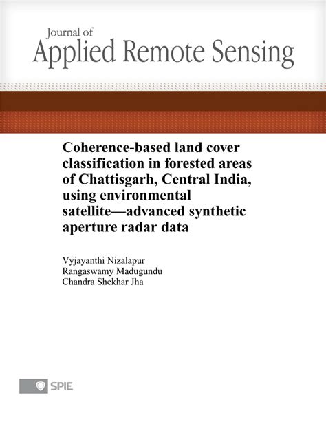 Pdf Coherence Based Land Cover Classification In Forested Areas Of