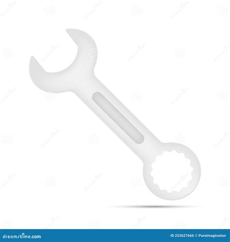 Spanner Isolated On White Background Stock Vector Illustration Of