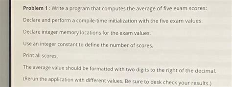 Solved Problem 1 Write A Program That Computes The Average
