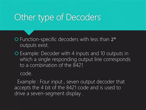 Digital Electronics BCD Decoder PPTX Programming Languages Computing