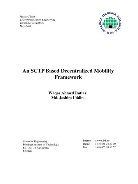 an sctp based decentralized mobility framework pdf