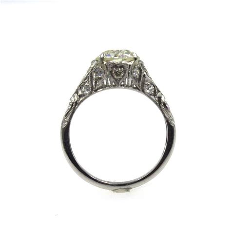 Vintage 2 Carat Diamond Platinum Engagement Ring At 1stdibs