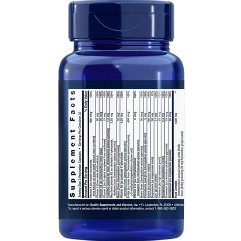 Life Extension Plant Based Multivitamin Vegicaps Sales