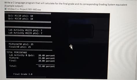 Solved Write A C Language Program That Will Calculate For