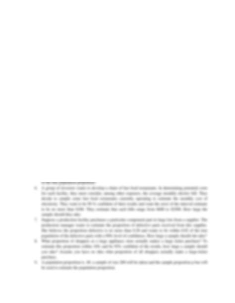 Solution Problem Sheet 1 Sampling Distribution Studypool