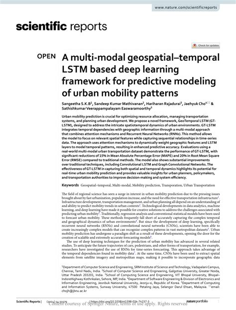 Pdf A Multi Modal Geospatialtemporal Lstm Based Deep Learning
