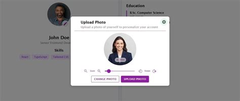 cropping and uploading profile pictures in react with typescript and