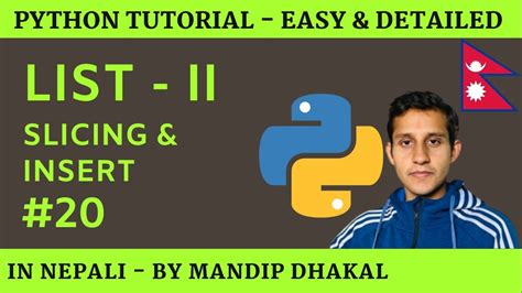 Python List II Slicing And Insert In Nepali YouTube