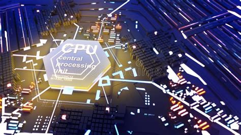 Image Of The Central Processing Unit Working Processing Technology Computer Technology In The