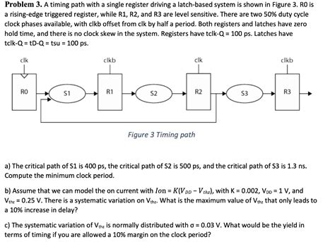 Solved Problem 3 A Timing Path With A Single Register