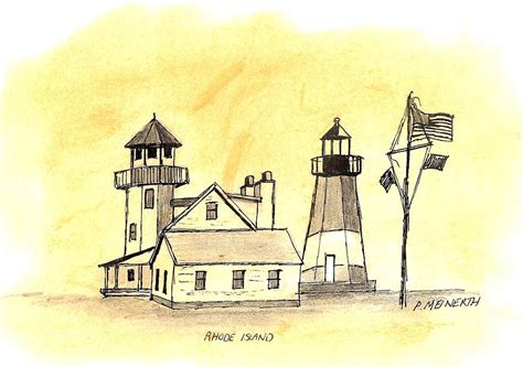 Rhode Island At Narragansett Drawing By Paul Meinerth Fine Art America