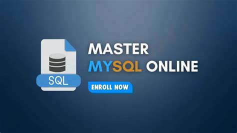 Master Mysql With An Online Course Learn Mysql From Scratch To Expert Level Web Asha