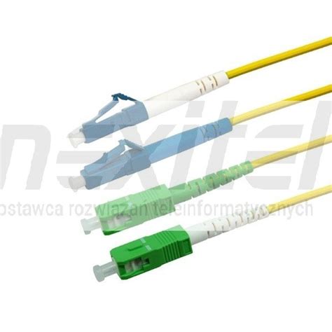 Patchcord światłowodowy jednomodowy LC PC SC APC SM LS H duplex G A m Kable i