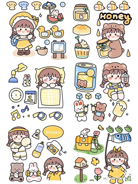 Craft Stickers Anime Stickers Kawaii Stickers Printable Stickers Cute Stickers Cute Doodles