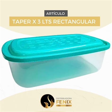 Taper X 3 Lts Rectangular Distribuidora Mayorista Fenix