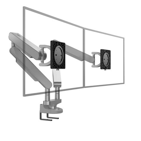 ZGX Dual Monitor Arm With Crossbar Zgonic Optimal Performance Infinite Design