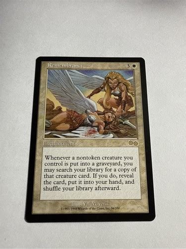 Magic The Gathering Urzas Saga Remembrance 1998 34 Rare Ebay