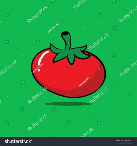 Tomato Icon Vector Design Green Background Stock Vector Royalty Free 2214578161 Shutterstock