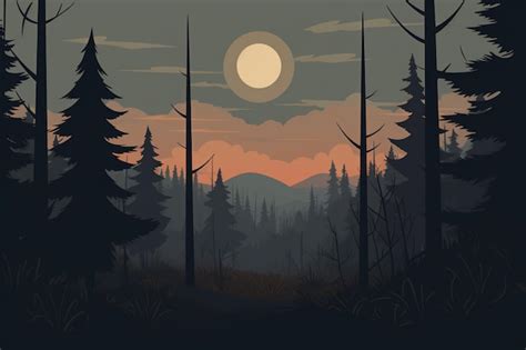 Premium Photo 3d Render Of A Haunting Background With Moon