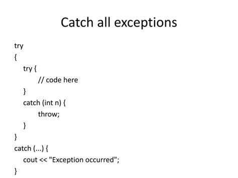 Exceptions In C Object Oriented Programmingpptx