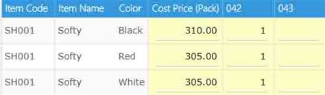 receiving stock of size and color items nimbus support