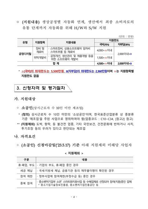 2023년 스마트공방 기술보급사업 모집 공고 공지사항 송림소공인특화플랫폼