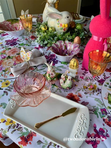 Bunny Table Two Adorable Labs